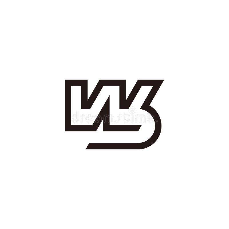 Letter Wb Run Motion Linear Logo Vector Stock Vector - Illustration of ...