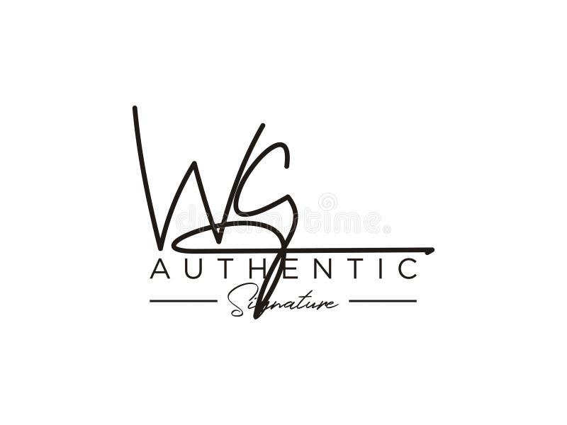 Letter WC Signature Logo Template Vector Stock Vector - Illustration of ...