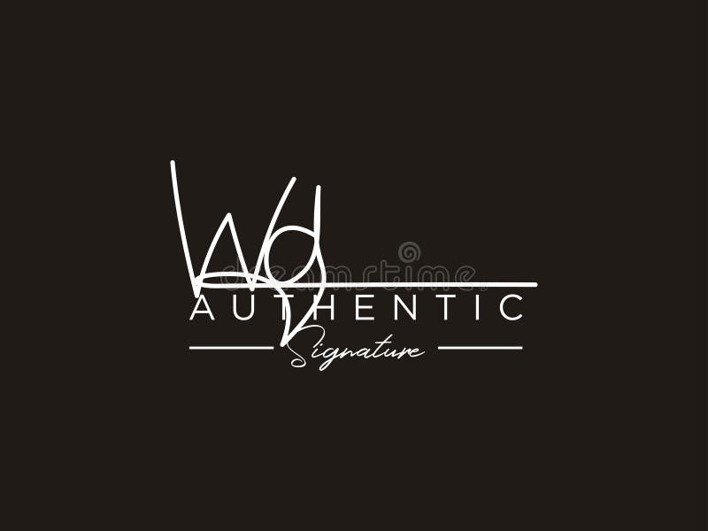 Letter WD Signature Logo Template Vector Stock Vector - Illustration of ...