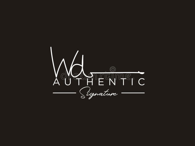 Letter WD Signature Logo Template Vector Stock Vector - Illustration of ...