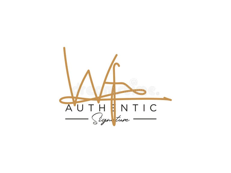 Letter WF Signature Logo Template Vector Stock Vector - Illustration of ...