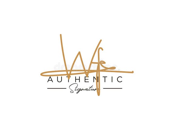 Letter WF Signature Logo Template Vector Stock Vector - Illustration of ...