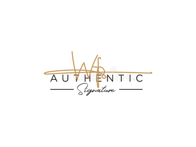 Letter WF Signature Logo Template Vector Stock Vector - Illustration of ...
