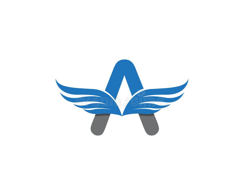 A Letter Wing Fly Initial Logo Vector Stock Vector - Illustration of ...