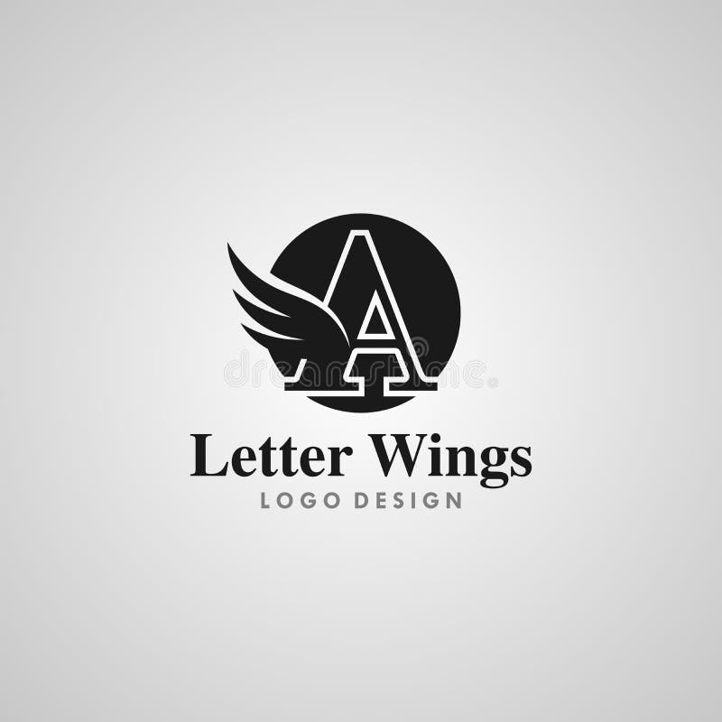 A Letter Wings Logo Template Stock Vector - Illustration of design ...