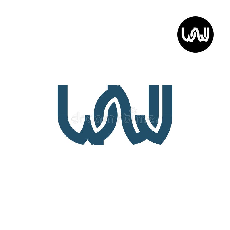 Letter WNJ Monogram Logo Design Stock Illustration - Illustration of ...