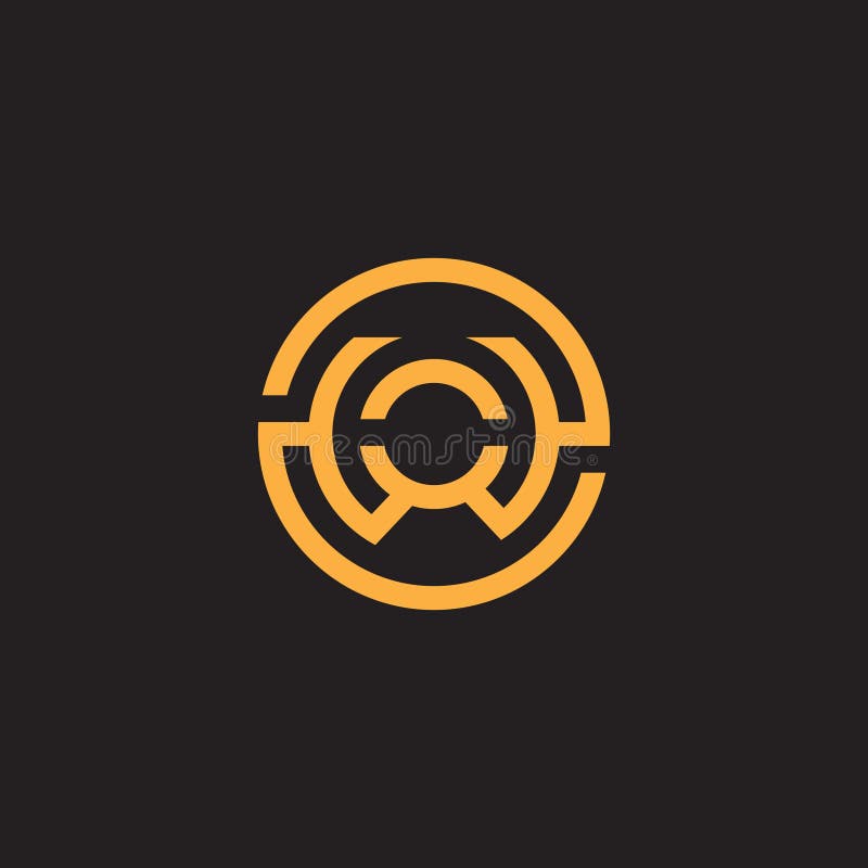 Letter Wo Symbol Circle Geometric Line Logo Vector Stock Vector ...