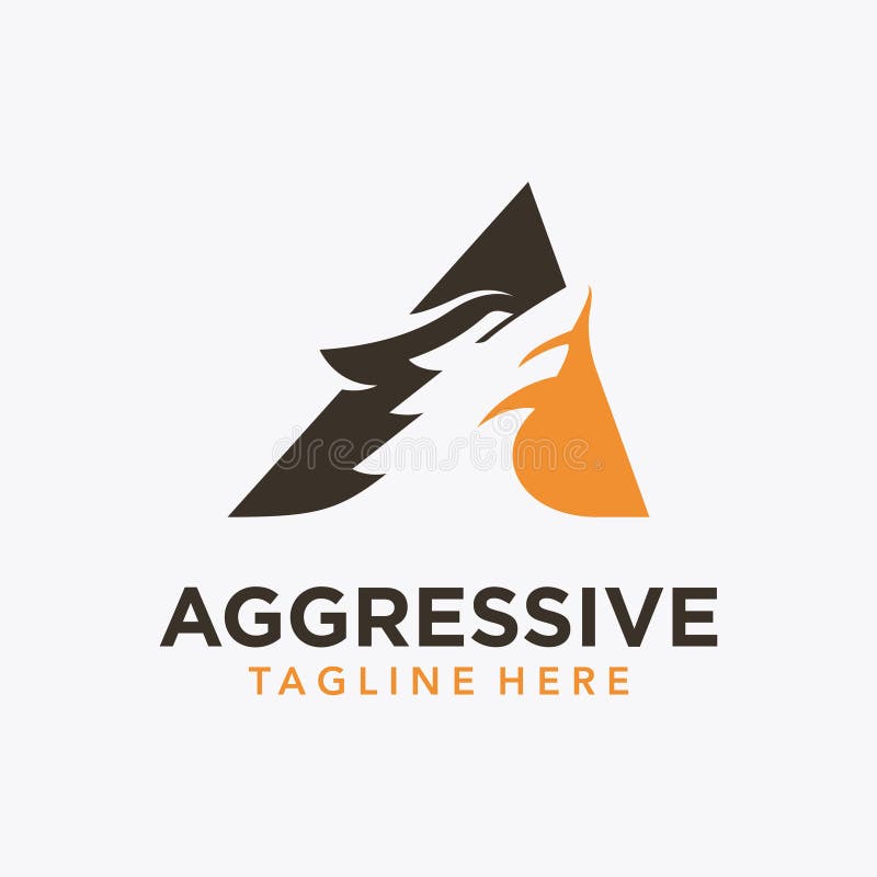 Letter a wolf logo design stock vector. Illustration of howling - 323420755