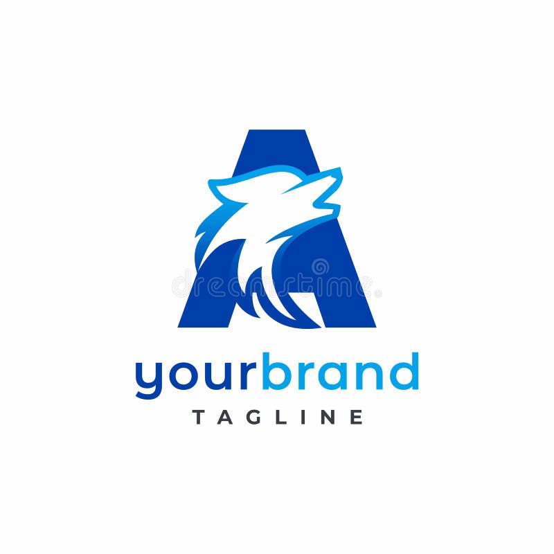 Letter a Wolf Logo Design Vector , Initial Gaming Logo Stock Vector ...