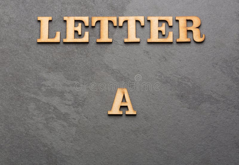 The Letter a in Wood - Text Space Stock Image - Image of type, texture ...