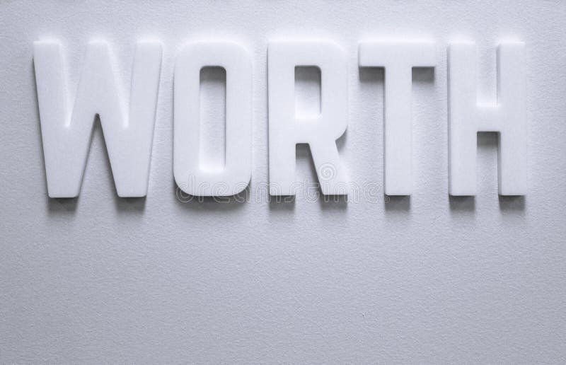 A word worth on the wall stock photo. Image of achieve - 296897006