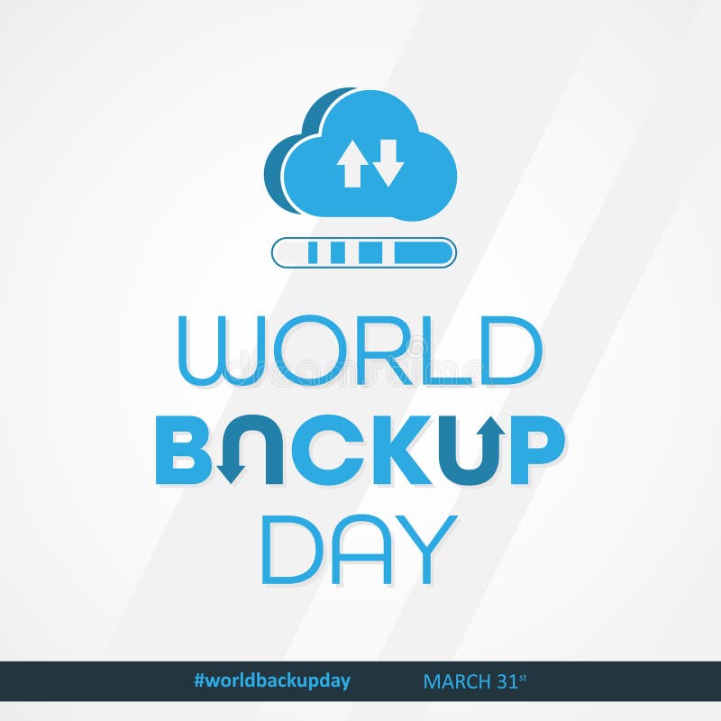 Letter World Backup Day Element Template Design March 31st Stock Vector ...