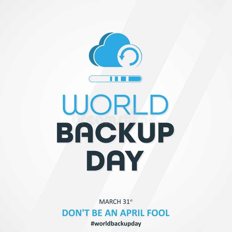 Letter World Backup Day Element Template Design Stock Vector ...