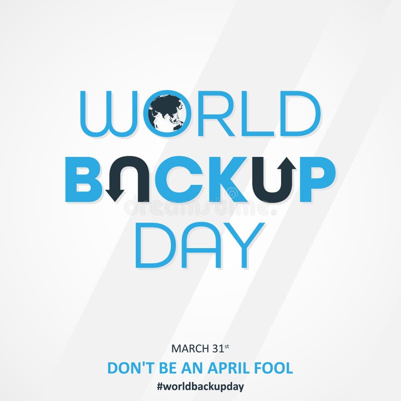 Letter World Backup Day Element Template Design Stock Vector ...