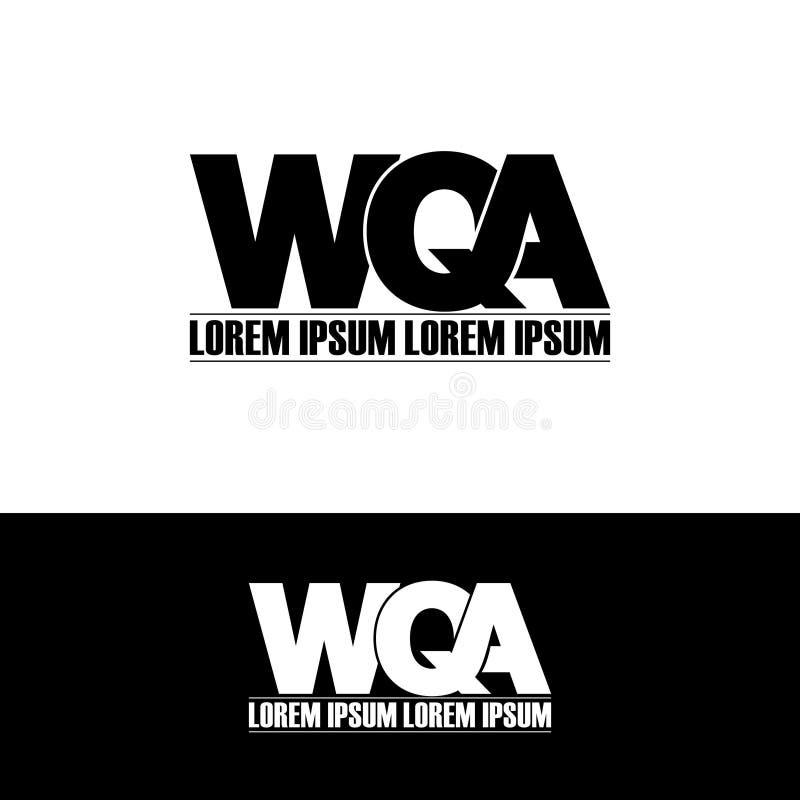 Letter WQA Simple Monogram Logo Icon Design. Stock Vector ...