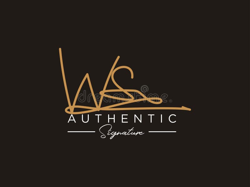 Letter WS Signature Logo Template Vector Stock Vector - Illustration of ...