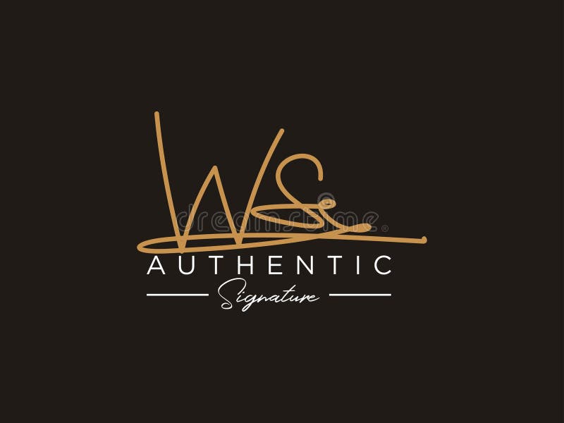 Letter WS Signature Logo Template Vector Stock Vector - Illustration of ...