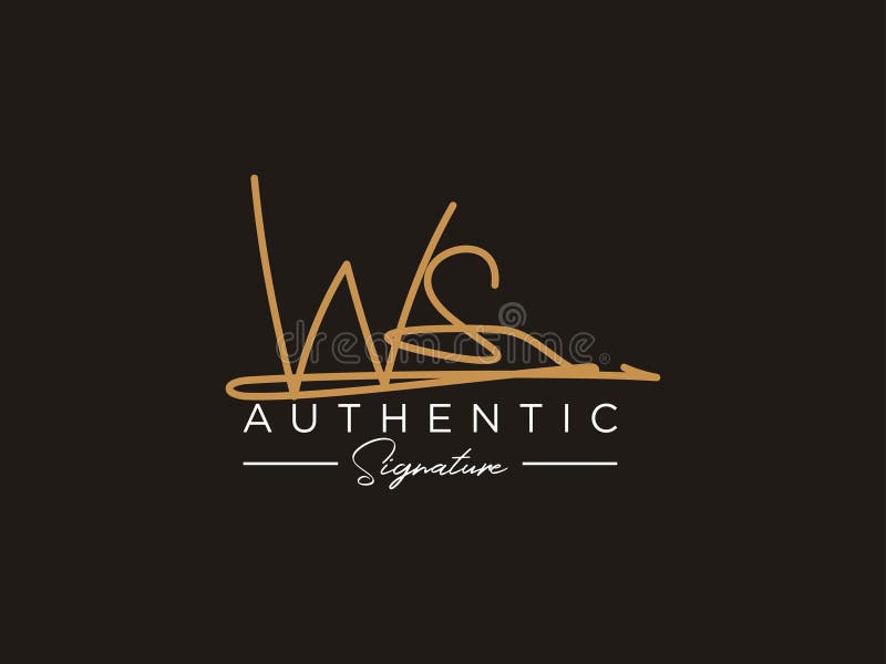 Letter WS Signature Logo Template Vector Stock Vector - Illustration of ...