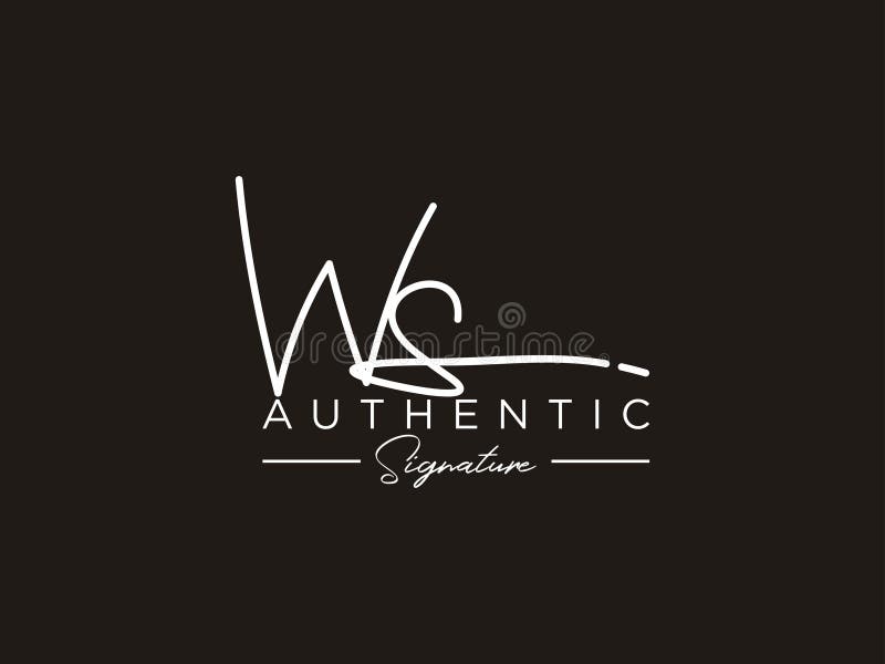 Ws Signature Logo Stock Illustrations – 230 Ws Signature Logo Stock ...