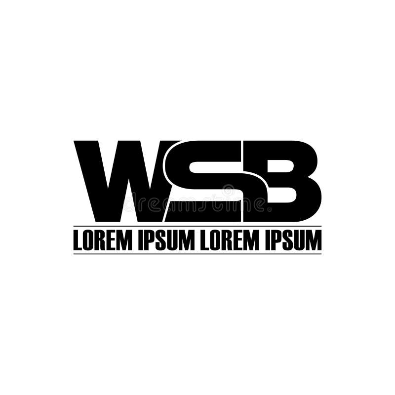 Letter WSB Simple Monogram Logo Icon Design. Stock Vector ...