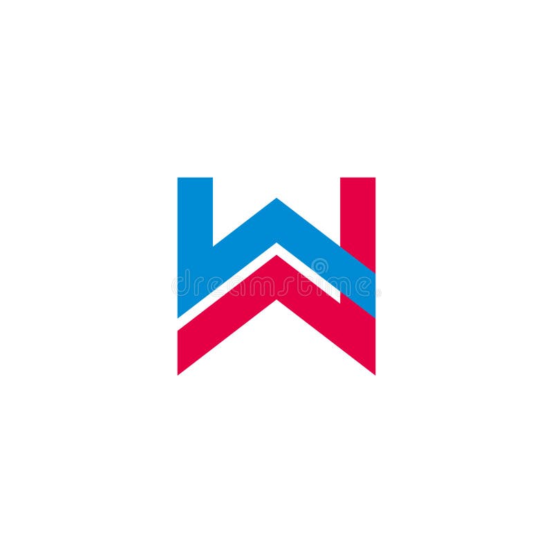 Letter Ww Colorful Geometric Logo Vector Stock Vector - Illustration of ...