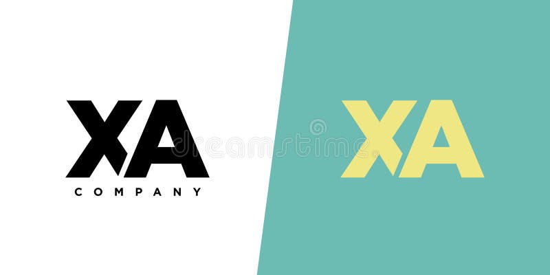 Letter X and a, XA Logo Design Template. Minimal Monogram Initial Based ...