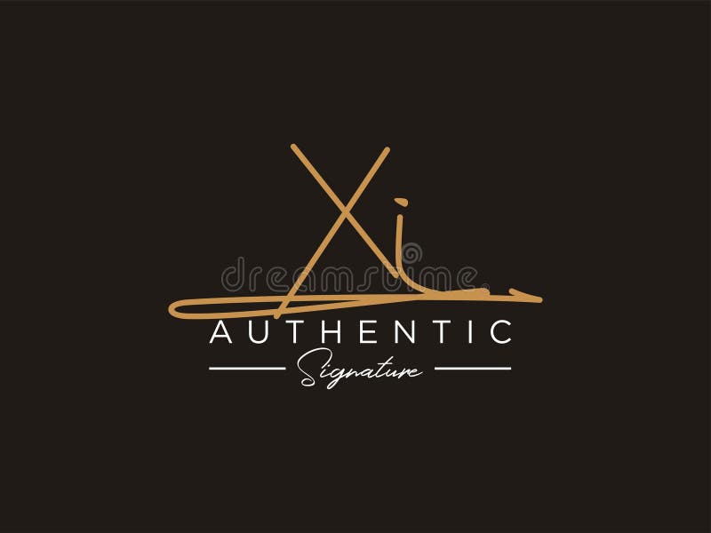 Letter XI Signature Logo Template Vector Stock Vector - Illustration of ...