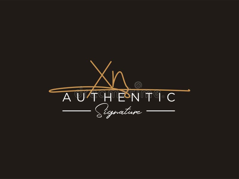 Letter XN Signature Logo Template Vector Stock Vector - Illustration of ...