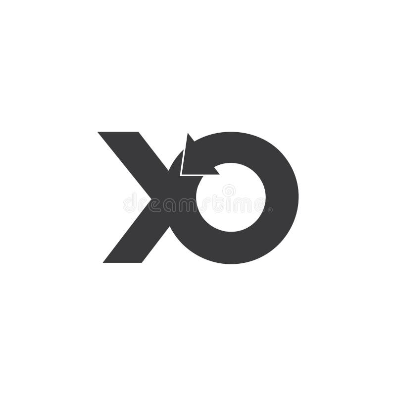 Letter Xo Circle Geometric Arrow Logo Vector Stock Vector ...