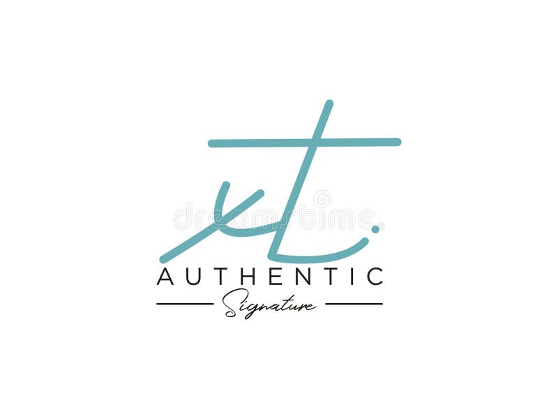 Letter XT Signature Logo Template Vector Stock Vector - Illustration of ...