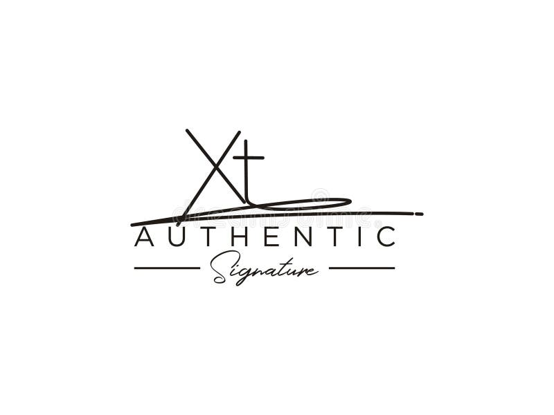 Letter XT Signature Logo Template Vector Stock Vector - Illustration of ...