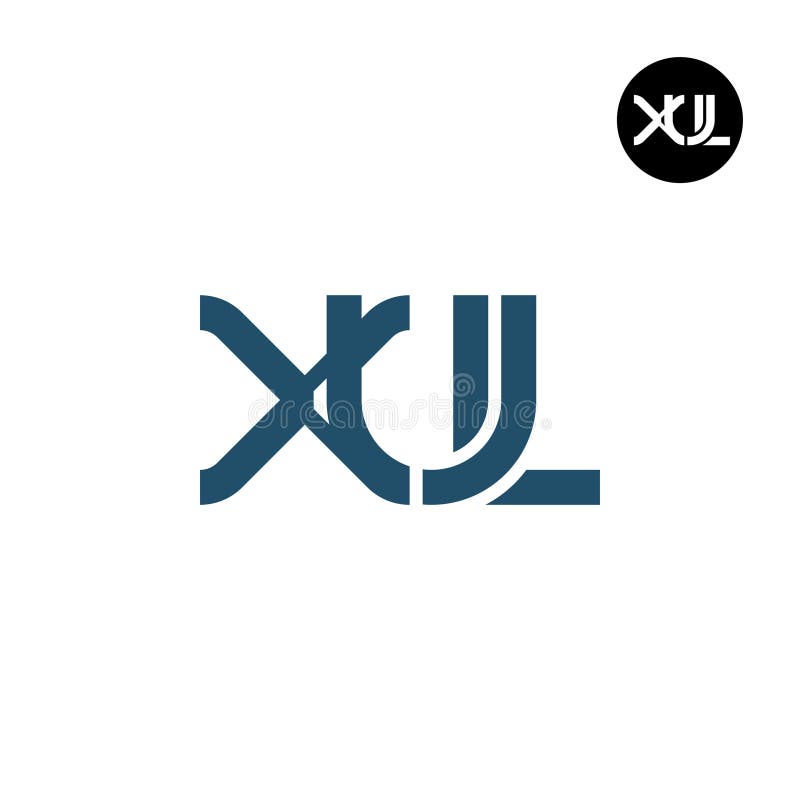 Letter XUL Monogram Logo Design Stock Vector - Illustration of logo ...