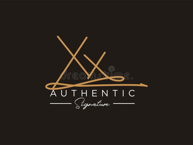 Letter XX Signature Logo Template Vector Stock Vector - Illustration of ...