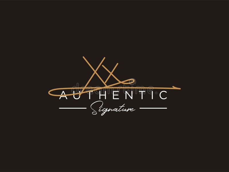 Letter XX Signature Logo Template Vector Stock Vector - Illustration of ...