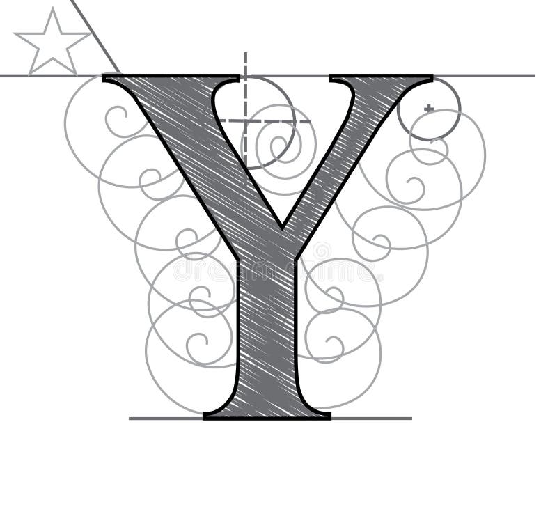 Letter Y yo-yo stock illustration. Illustration of outline - 17953099