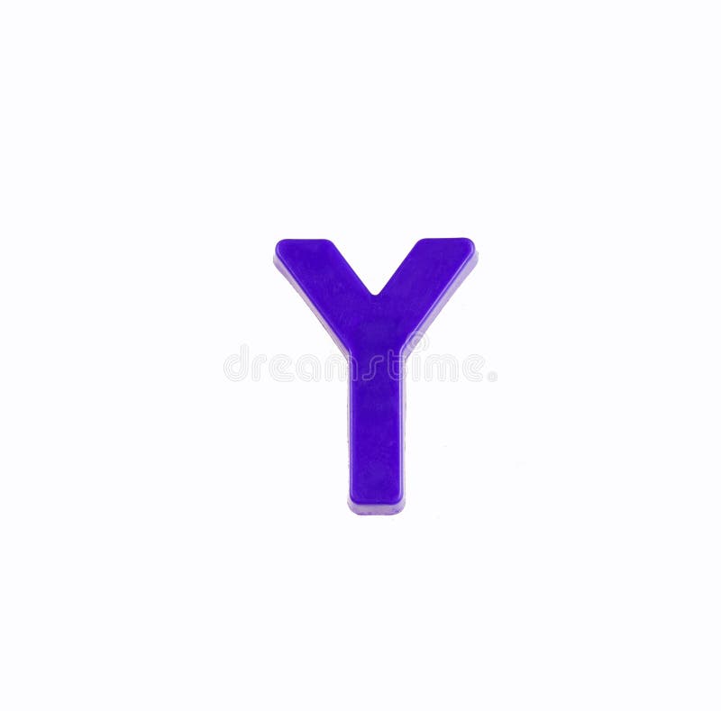 Letter Y of the Alphabet - Piece in Violet Plastic Stock Image - Image ...