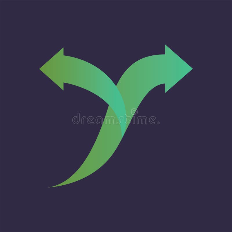 Letter Y Arrow Green Logo Vector Stock Vector - Illustration of ...