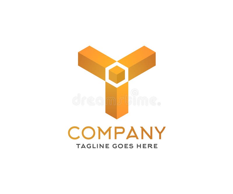 Letter Y and Box Logo, with Three Arrow Symbol Stock Vector ...