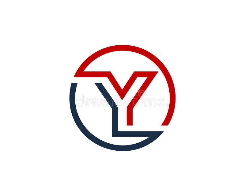 Letter Y Circle Line Icon Logo Design Element Stock Vector ...