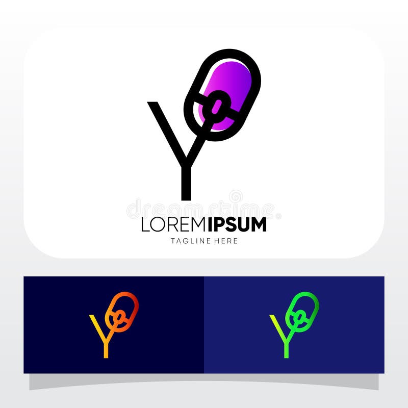 Letter Y Computer Mouse Logo Design Vector Icon Graphic Emblem ...