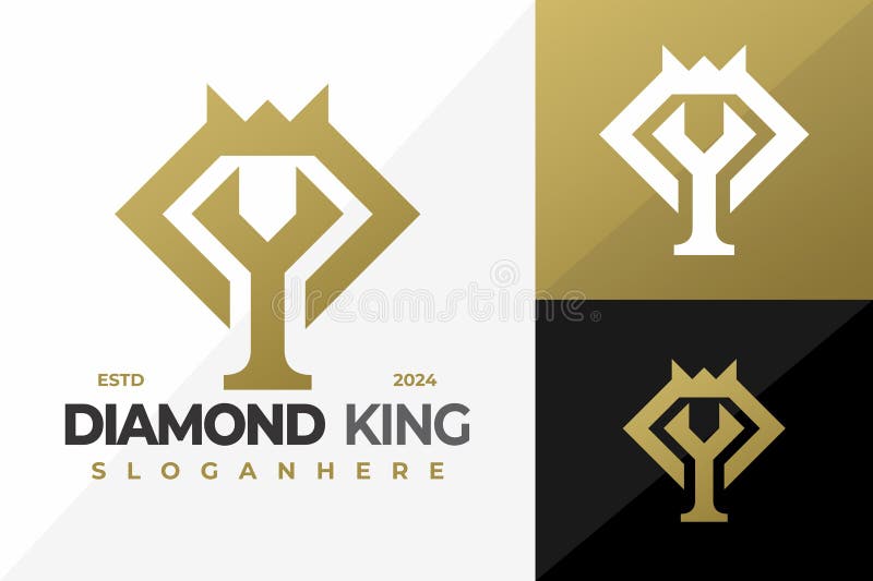 Letter Y Diamond Crown Logo Design Vector Symbol Icon Illustration Stock Vector - Illustration ...