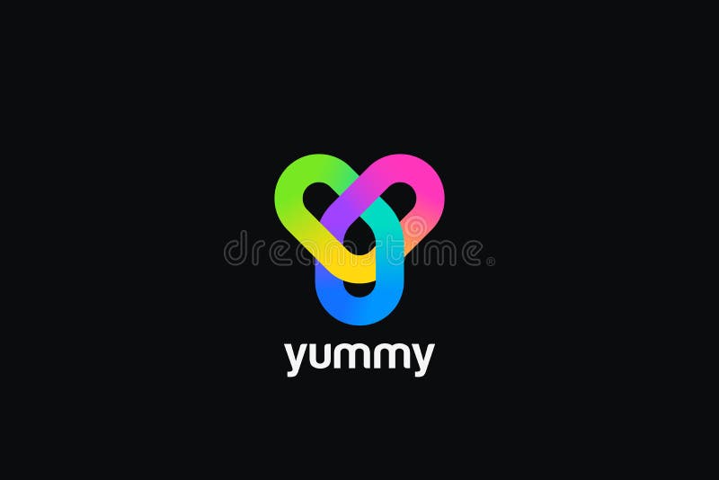 Letter Y Logo Design Geometric Loop Infinite Vector Template Colorful ...