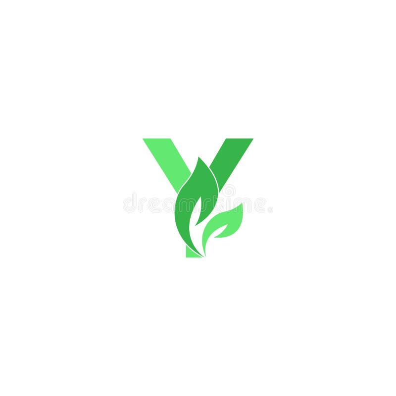 Letter Y Logo Leaf Icon Design Concept Stock Vector - Illustration of ...