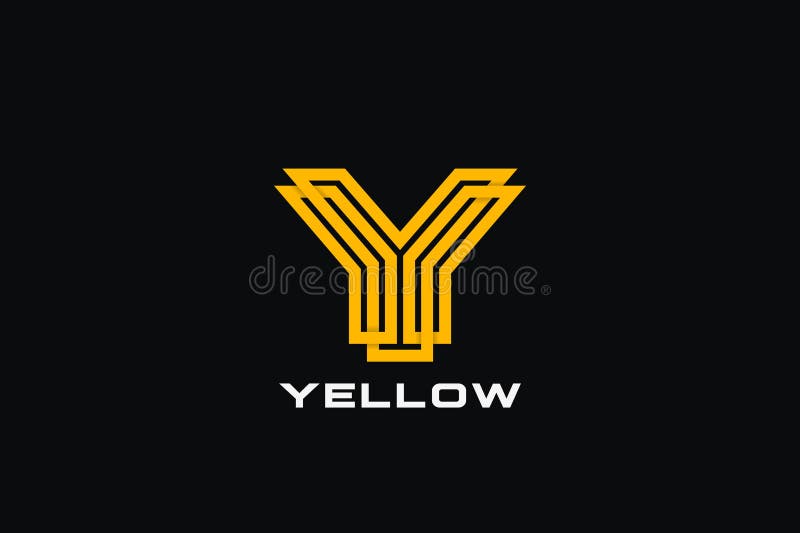 Letter Y Logo Monogram Design Linear Outline Style Vector Template ...