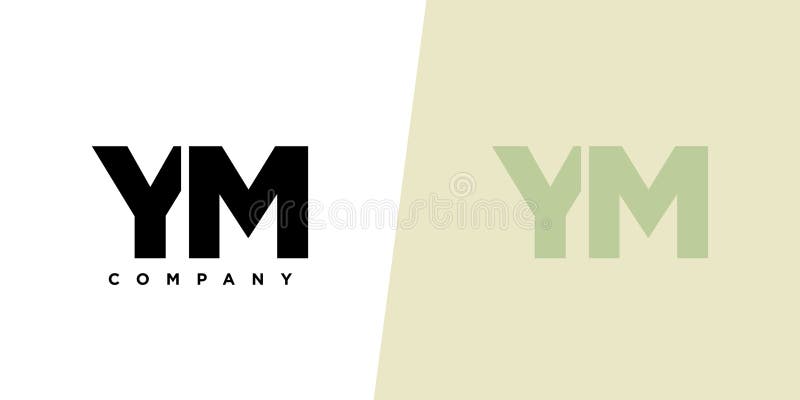 Letter Y and M, YM Logo Design Template. Minimal Monogram Initial Based ...