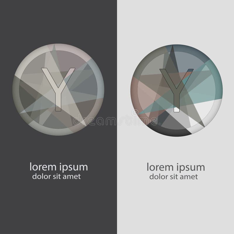 Letter Y with Multiple Color Combinations Stock Vector - Illustration ...