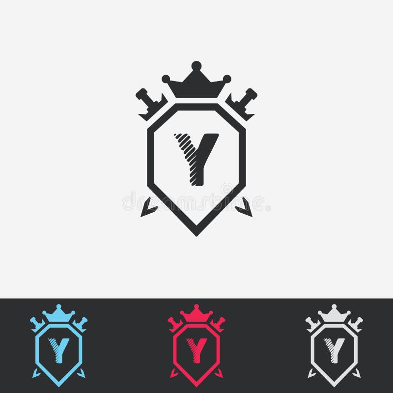 Letter Y Shield, Sword, Crown -abstract Logo - Vector Design Stock ...