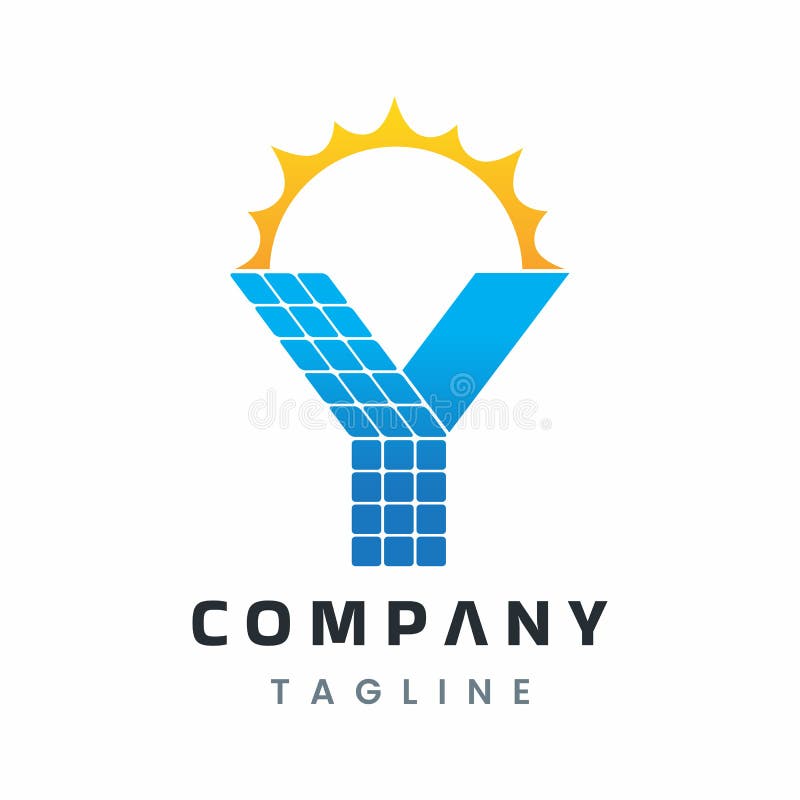 Letter Y Solar Energy Logo, Solar Power Panel Design Stock Vector ...
