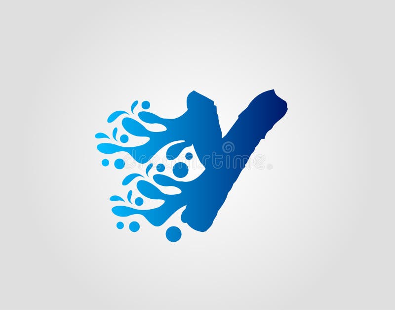 Letter Y with Splash Water Logo Template Vector Stock Vector ...