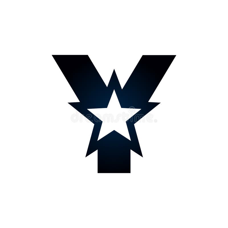Letter Y Star Logo. Usable for Winner, Award and Premium Logos Stock ...